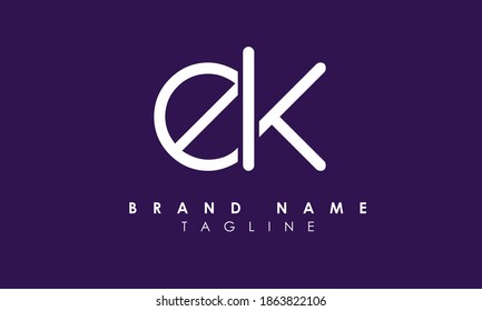 Alphabet Letters Initials Monogram Logo Ek Stock Vector (Royalty Free ...