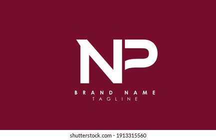 Letras alfabéticas Iniciales Monograma NP, PN,: vector de stock (libre ...