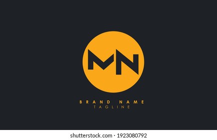 Alphabet Letters Initials Monogram Logo Mn Stock Vector (Royalty Free ...