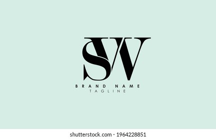 Alphabet Letters Initials Monogram Logo Sw Stock Vector (Royalty Free ...