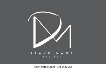 Alphabet Letters Initials Monogram Logo Dm Stock Vector (Royalty Free ...