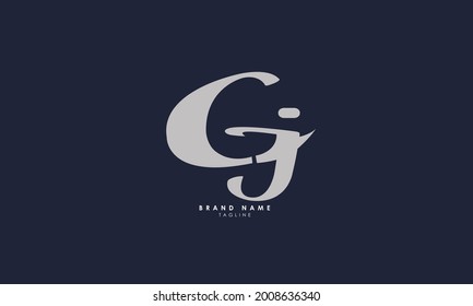 Alphabet Letters Initials Monogram Logo Cj Stock Vector (Royalty Free ...
