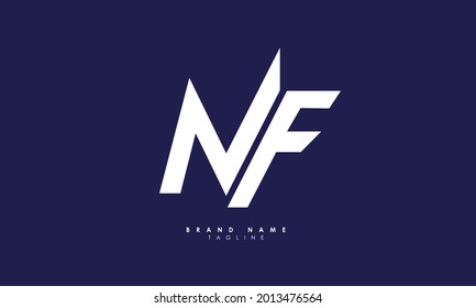 Alphabet Letters Initials Monogram Logo Nf Stock Vector (Royalty Free ...