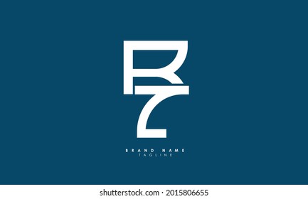 Alphabet Letters Initials Monogram Logo Rz Stock Vector (Royalty Free ...