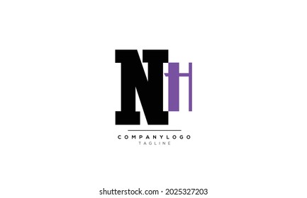 Alphabet Letters Initials Monogram Logo Nh Stock Vector (Royalty Free ...