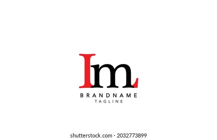 Letras alfabéticas Iniciales Logotipo Monograma LM,: vector de stock ...