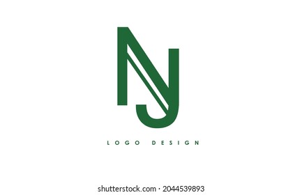 Alphabet Letters Initials Monogram Logo Nj Stock Vector (Royalty Free ...