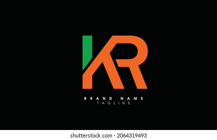 Alphabet Letters Initials Monogram Logo Kr Stock Vector (Royalty Free ...