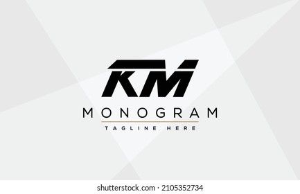Alphabet Letters Initials Monogram Logo Km Stock Vector (Royalty Free ...