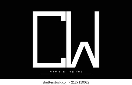Alphabet Letters Initials Monogram Logo Cw Stock Vector (Royalty Free ...