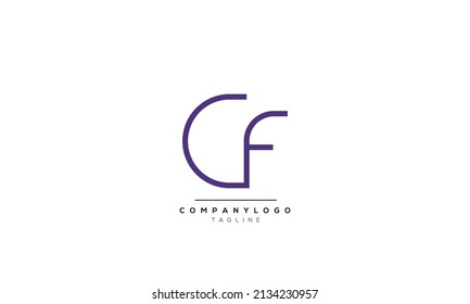 Alphabet Letters Initials Monogram Logo Cf Stock Vector (Royalty Free ...