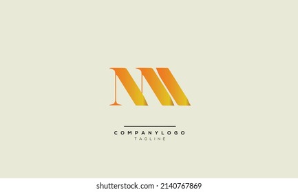 Alphabet Letters Initials Monogram Logo Nm Stock Vector (Royalty Free ...