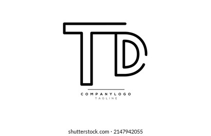 Alphabet Letters Initials Monogram Logo Td Stock Vector (Royalty Free ...