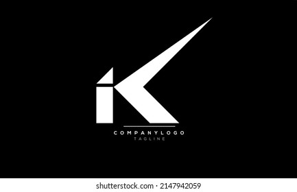 Alphabet Letters Initials Monogram Logo Ik Stock Vector (Royalty Free ...