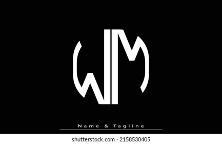 Alphabet Letters Initials Monogram Logo Wm Stock Vector (Royalty Free ...