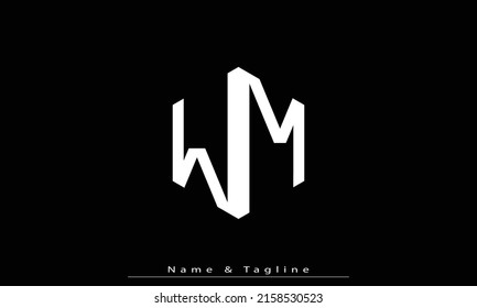 Alphabet Letters Initials Monogram Logo Wm Stock Vector (Royalty Free ...