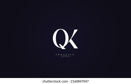 Alphabet Letters Initials Monogram Logo Qk Stock Vector (Royalty Free ...