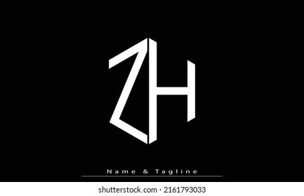 Alphabet Letters Initials Monogram Logo Zh Stock Vector (Royalty Free ...