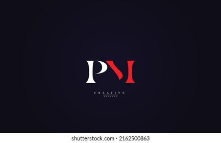 Alphabet Letters Initials Monogram Logo Pm Stock Vector (Royalty Free ...