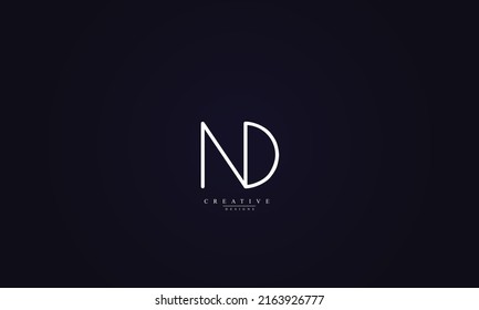 Alphabet Letters Initials Monogram Logo Nd Stock Vector (Royalty Free ...
