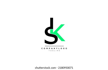 Alphabet Letters Initials Monogram Logo Sk Stock Vector (Royalty Free ...
