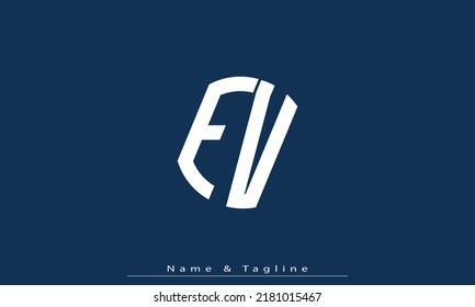 Alphabet Letters Initials Monogram Logo Ev Stock Vector (Royalty Free ...