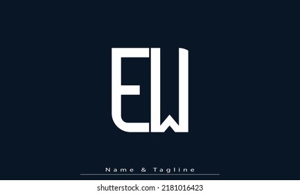 Alphabet Letters Initials Monogram Logo Ew Stock Vector (Royalty Free ...