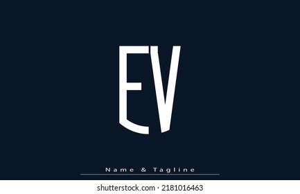 Alphabet Letters Initials Monogram Logo Ev Stock Vector (Royalty Free ...
