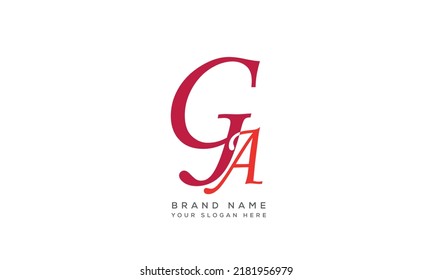 Alphabet Letters Initials Monogram Logo Ga Stock Vector (Royalty Free ...