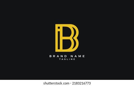 Alphabet Letters Initials Monogram Logo Ib Stock Vector (Royalty Free ...
