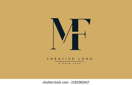 Alphabet Letters Initials Monogram Logo Mf Stock Vector (Royalty Free ...