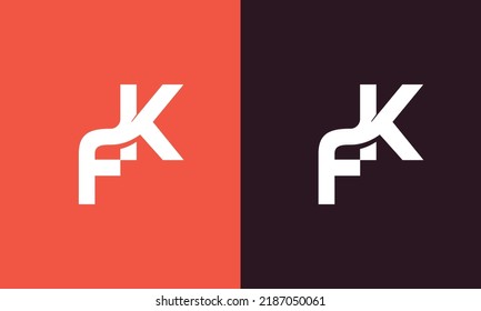 Alphabet Letters Initials Monogram Logo Fk Stock Vector (Royalty Free ...