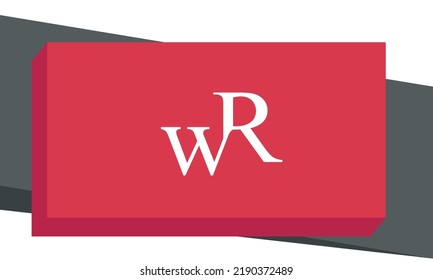 Alphabet Letters Initials Monogram Logo Wr Stock Vector (Royalty Free ...