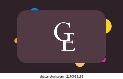 Alphabet Letters Initials Monogram Logo Ge Stock Vector (Royalty Free ...
