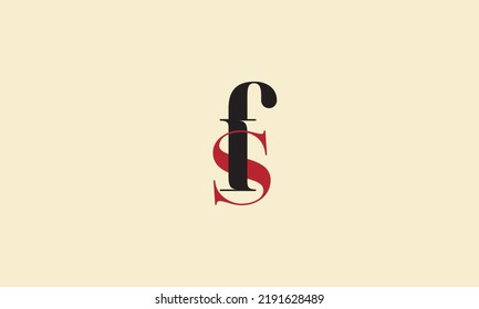 Alphabet Letters Initials Monogram Logo Fs Stock Vector (Royalty Free ...