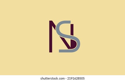 Alphabet Letters Initials Monogram Logo Ns Stock Vector (Royalty Free ...