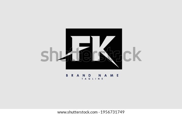 Alphabet Letters Initials Monogram Logo Fk Stock Vector (Royalty Free ...