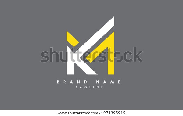 Alphabet Letters Initials Monogram Logo Km Stock Vector (Royalty Free ...
