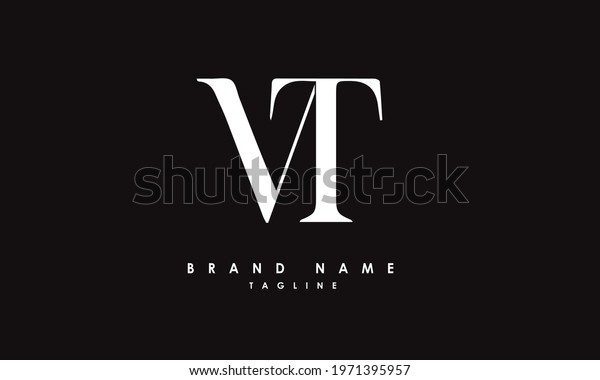 Alphabet Letters Initials Monogram Logo Vt Stock Vector (Royalty Free ...