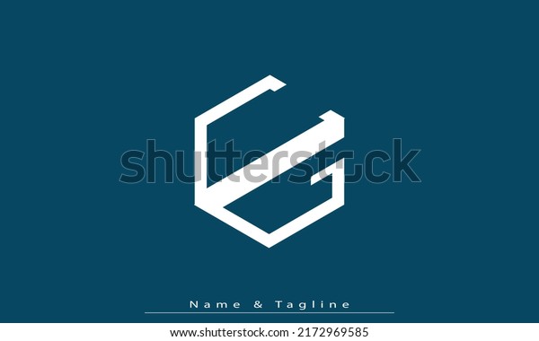 Letras alfabéticas Iniciales Monograma CG ,: vector de stock (libre de ...