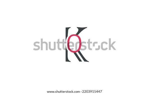 Alphabet Letters Initials Monogram Logo Ko Stock Vector (Royalty Free ...