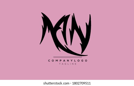 Alphabet Letters Initials Monogram Mnnmm N Stock Vector (Royalty Free ...