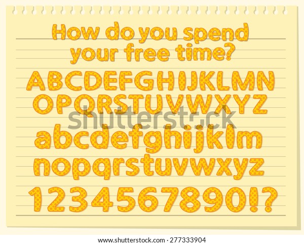 Alphabet Letters Lowercase Uppercase Numbers Stock Vector (Royalty Free ...