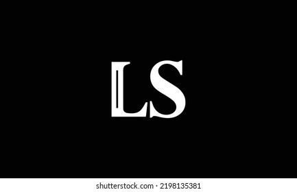 Alphabet Letters Ls Monogram Logo White Stock Vector (Royalty Free ...
