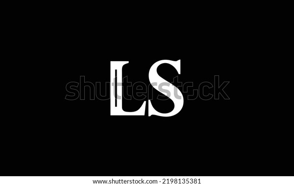 Alphabet Letters Ls Monogram Logo White Stock Vector (Royalty Free ...