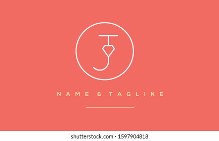 Alphabet Letters Monogram Icon Logo Jttjt Stock Vector (Royalty Free ...