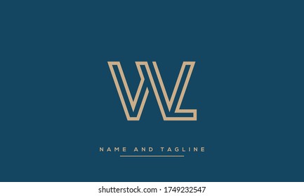 Alphabet Letters Monogram Icon Logo Wl Stock Vector (Royalty Free ...