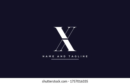 Alphabet Letters Monogram Icon Logo Vx Stock Vector (Royalty Free ...