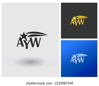 Alphabet Letters Monogram Icon Logo Ayw Stock Vector (Royalty Free ...