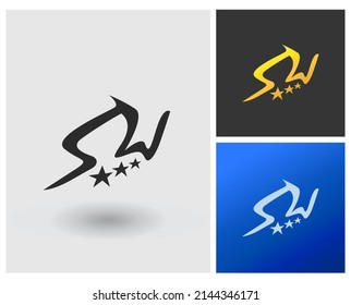 Alphabet Letters Monogram Icon Logo Sw Stock Vector (Royalty Free ...